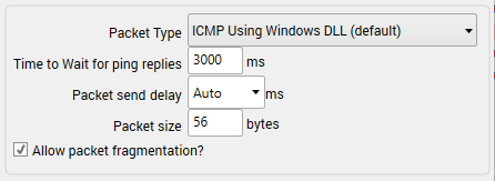 Engine Options | PingPlotter